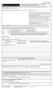 VA Form 26-1839 – Compliance Inspection Report - VA Forms