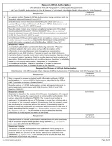 VA Form 10-250 – VHA Research Protocol Privacy Review Checklist - VA Forms