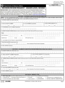 VA Form 20-0996 – Decision Review Request: Higher-Level Review - VA Forms