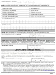 VA Form 20-10208 – Document Evidence Submission - VA Forms