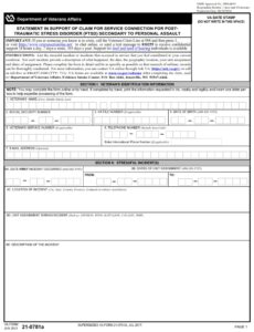 VA Form 21-0781A – Statement in Support of Claim for Service Connection ...