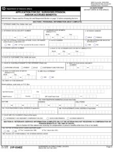 VA Form 21P-534EZ – Application for DIC, Survivors Pension, and/or ...