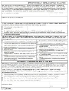 VA Form 10-0383 – Catastrophically Disabled Veteran Evaluation and ...