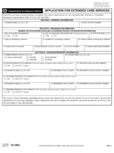 VA Form 10-10EC – Application for Extended Care Services - VA Forms