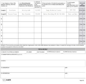 VA Form 10-8678 – Application for Annual Clothing Allowance - VA Forms