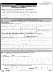 VA Form 21-526EZ – Application for Disability Compensation and Related ...