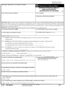 VA Form 21P-0516-1 – Improved Pension Eligibility Verification Report ...