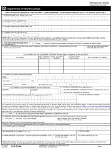 VA Form 21P-534 – Application for Dependency and Indemnity Compensation ...