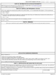 VA Form 22-1990 – Application for VA Education Benefits - VA Forms