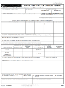 VA Form 22-6553c – Monthly Certification of Flight Training - VA Forms