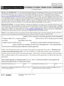 VA Form 22-8692a – Extended Student Work-Study Agreement - VA Forms
