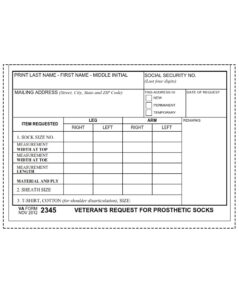 VA Form 2345 – Veteran’s Request for Prosthetic Socks - VA Forms