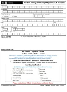 VA Form 2346b – Positive Airway Pressure (PAP) Devices and Supplies ...