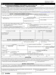 VA Form 26-4555c – Veteran/Servicemember’s Supplemental Application for ...
