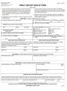 VA Form SF-1199a – Direct Deposit Sign-Up Form - VA Forms