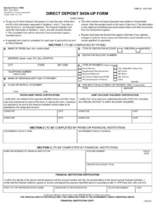 VA Form SF-1199a – Direct Deposit Sign-Up Form - VA Forms