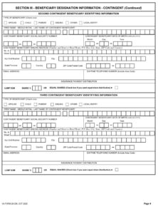 VA Form 29-336 – Designation Of Beneficiary – Government Life Insurance ...
