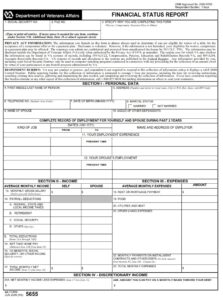 VA Form 5655 – Financial Status Report - VA Forms