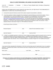 VA Form 10-9050 – Health Care Personnel Influenza Vaccination Form - VA ...