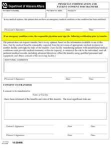 VA Form 10-2649B – Physician Certification & Patient Consent for ...